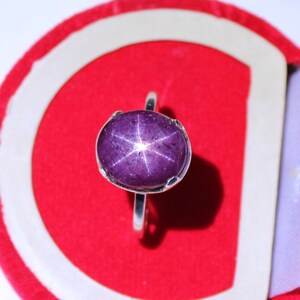 Natural Star Ruby in 925 Sterling Silver Ring Oval Shape - Etsy