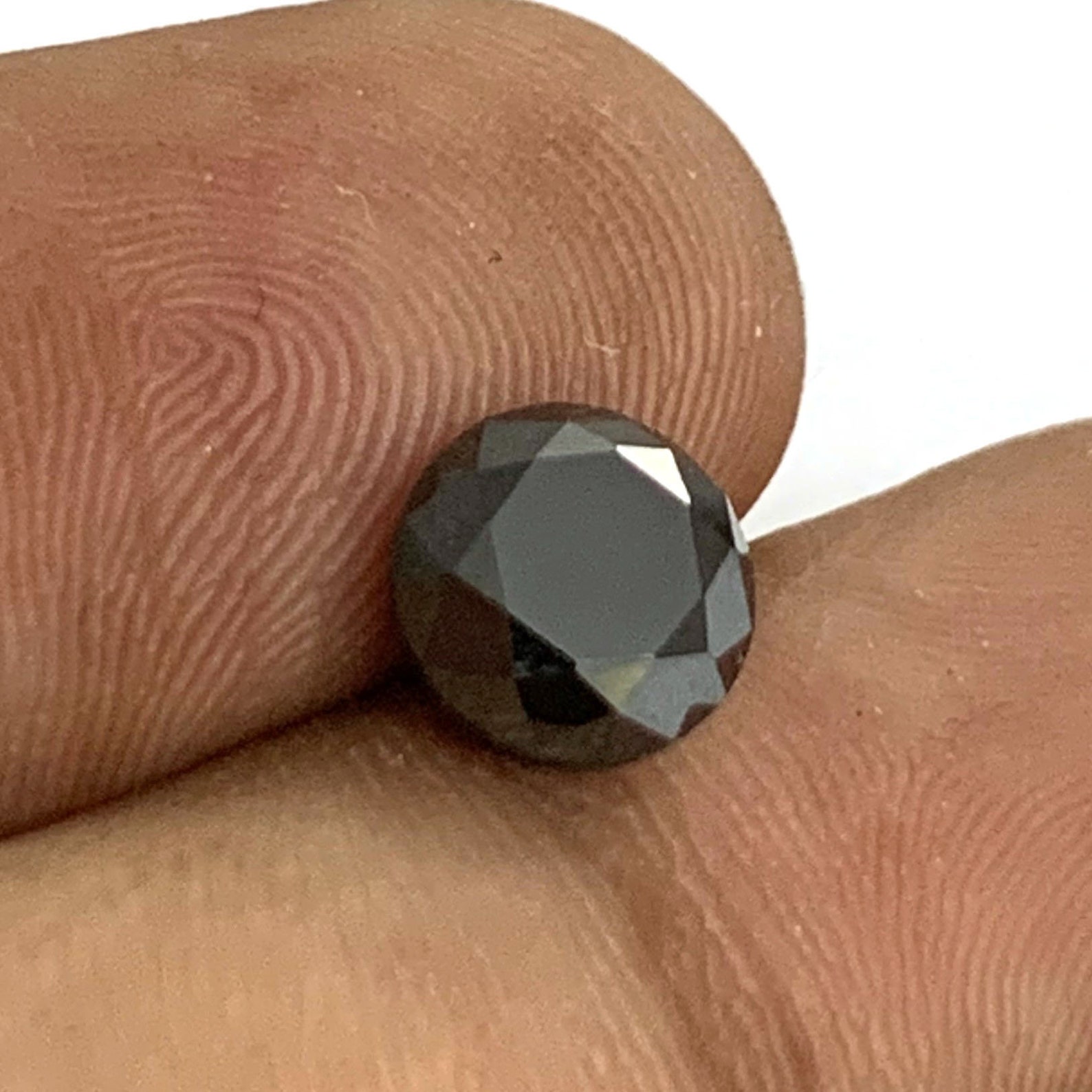 Synthetic Black Moissanite Faceted Loose Gemstone Stone Black | Etsy