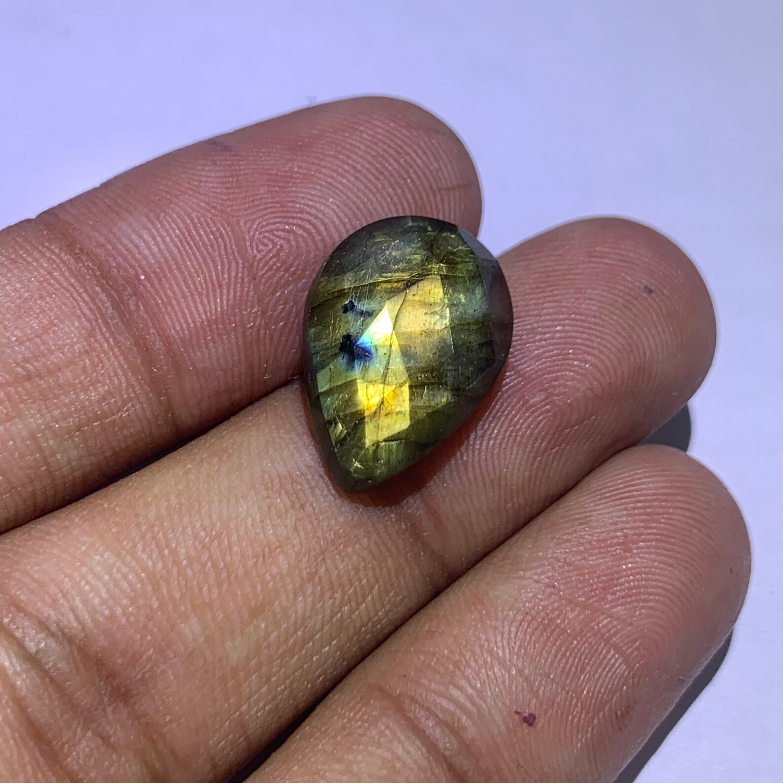 Natural Labradorite Faceted Loose Gemstone Size 16.5x12x5.5 | Etsy