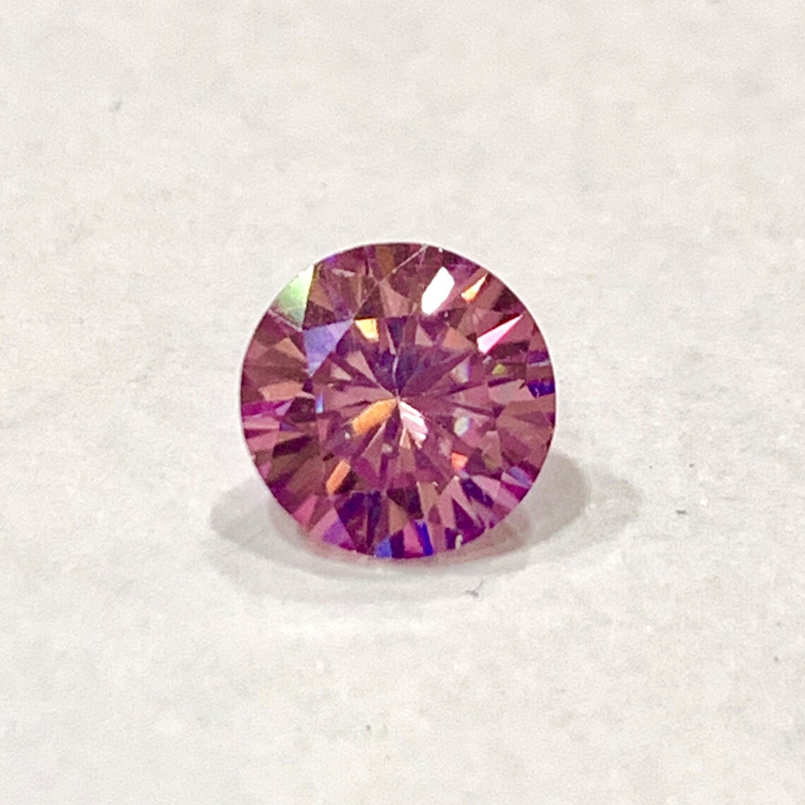 Pink Color Moissanite Diamond Loose Stone Pink Color Round | Etsy