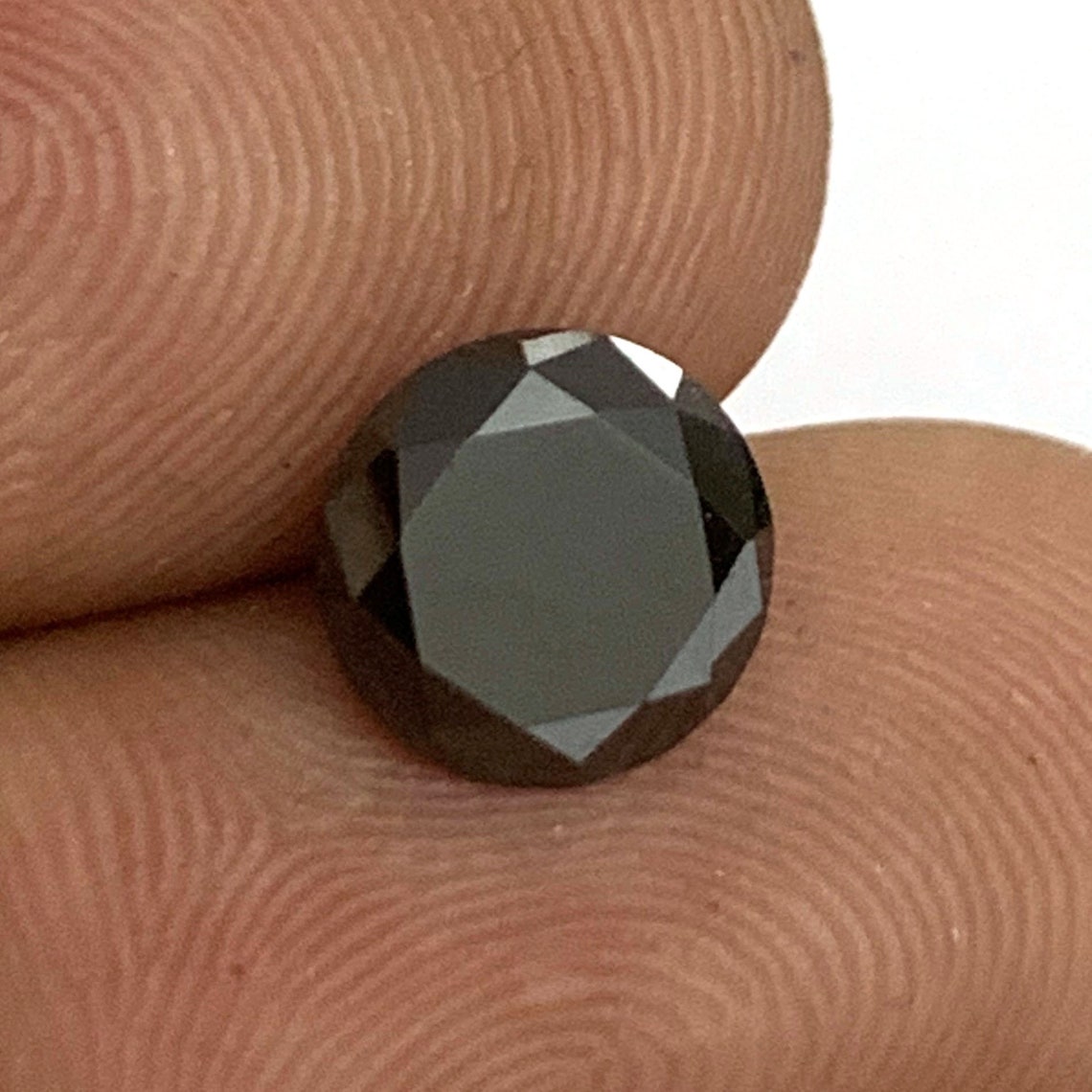 Synthetic Black Moissanite Faceted Loose Gemstone Stone Black | Etsy