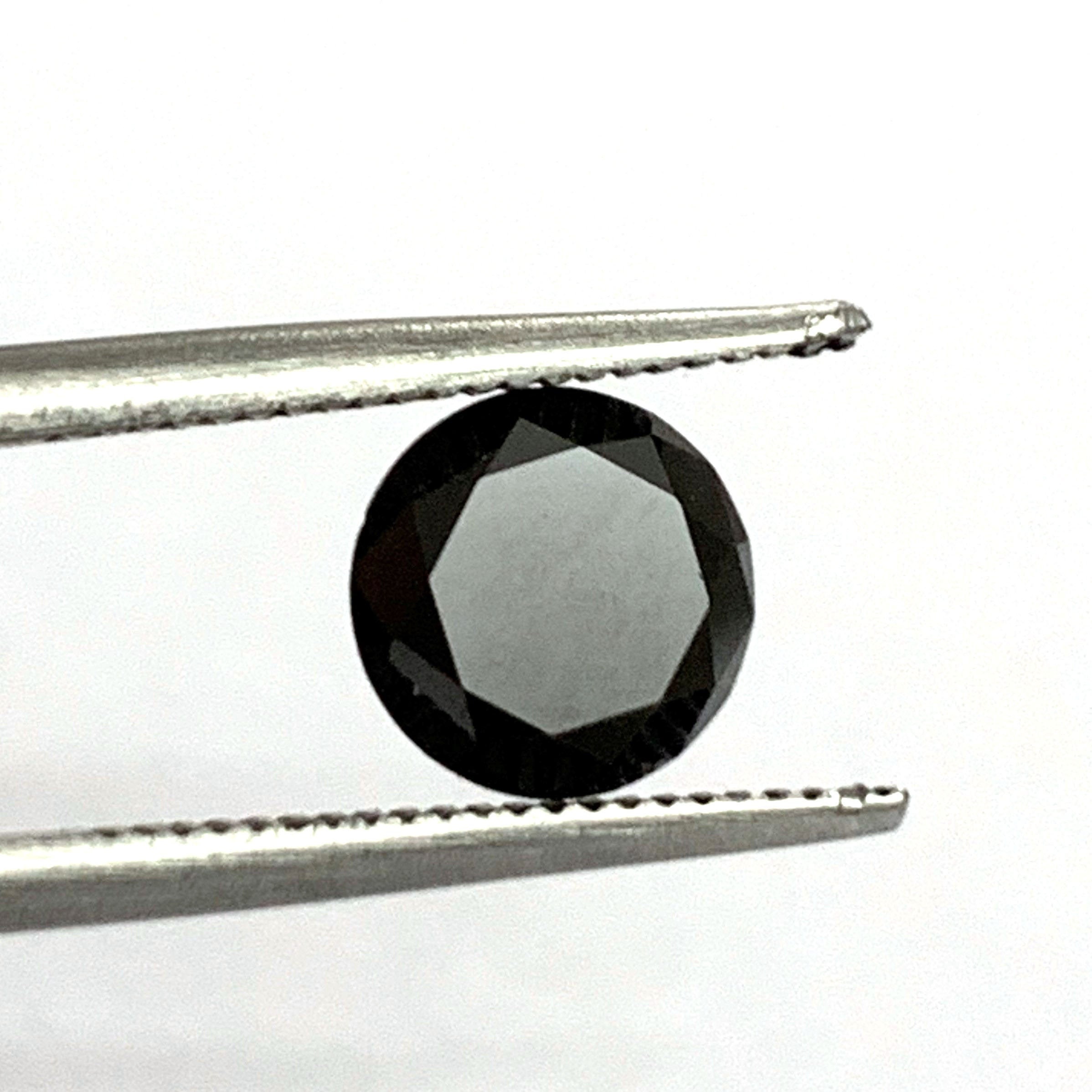 Synthetic Black Moissanite Faceted Loose Gemstone Stone Black | Etsy