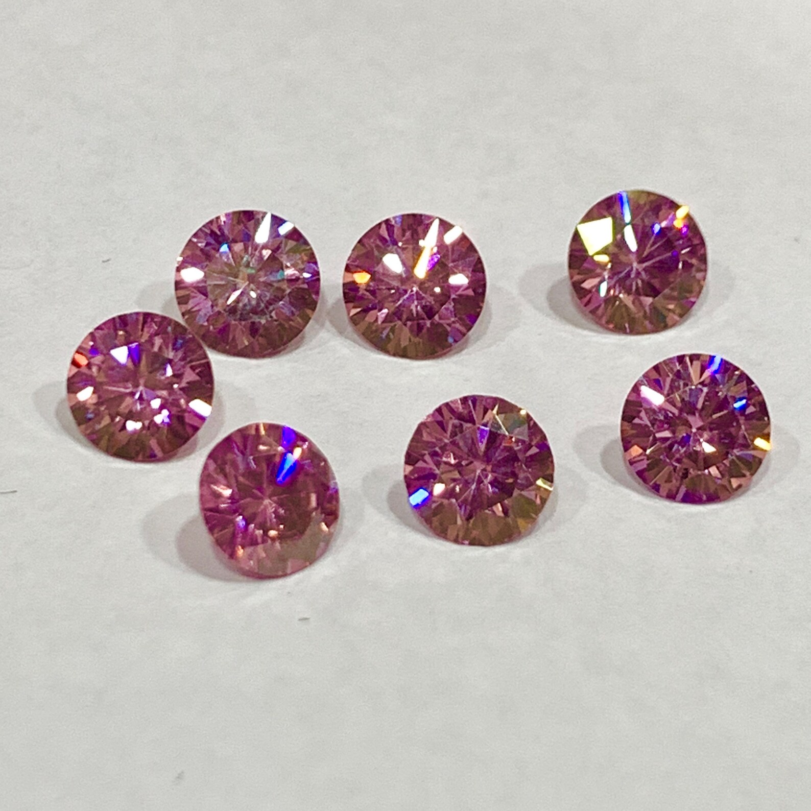 Pink Color Moissanite Diamond Loose Stone Pink Color Round - Etsy