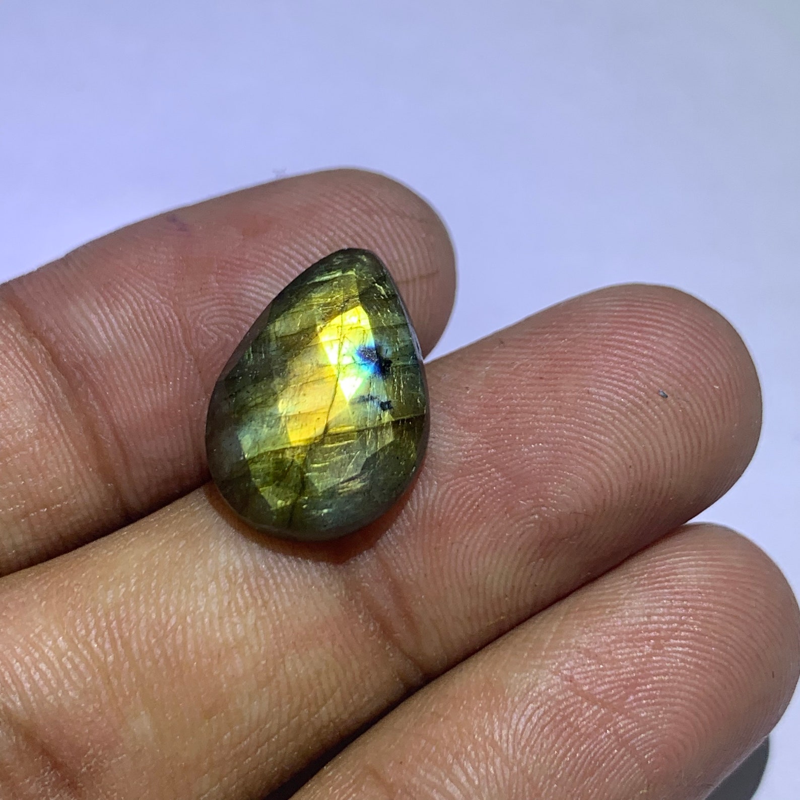 Natural Labradorite Faceted Loose Gemstone Size 16.5x12x5.5 | Etsy
