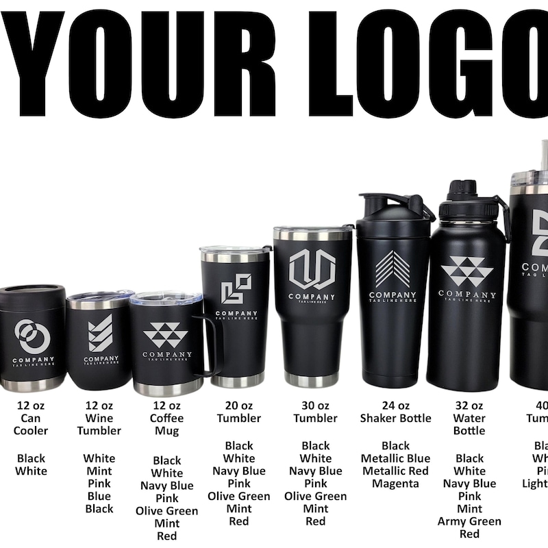 Custom Logo Steel Cups - Etsy