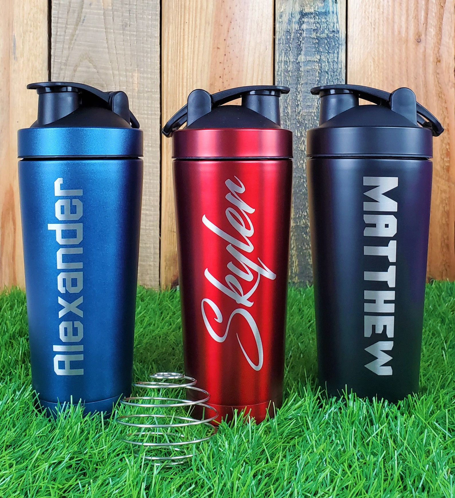 Personalized Shaker Bottle, Stainless Steel Blender Bottle, Custom, Gym ...