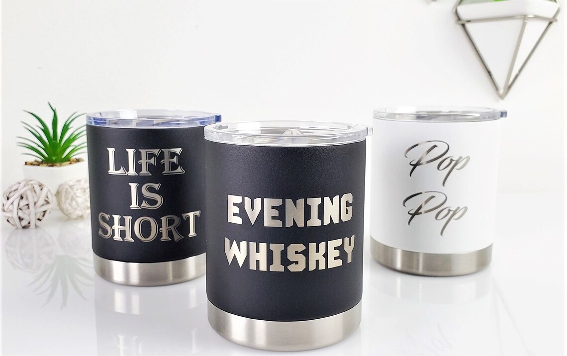 Custom Lowball Tumbler, Personalized Whiskey Lowball, 10 Oz Tumbler ...