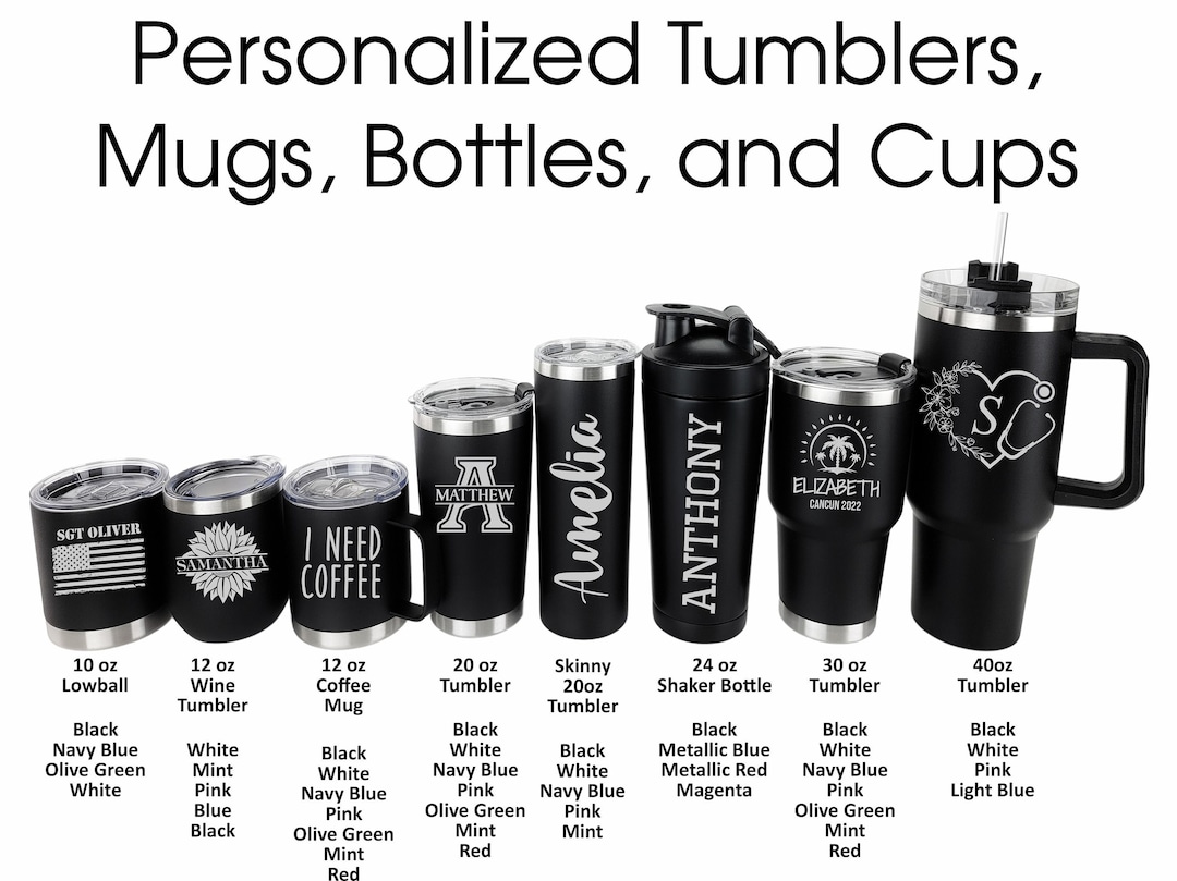 Personalized Custom Engraved Tumbler, Travel Coffee Mug, Personalized ...