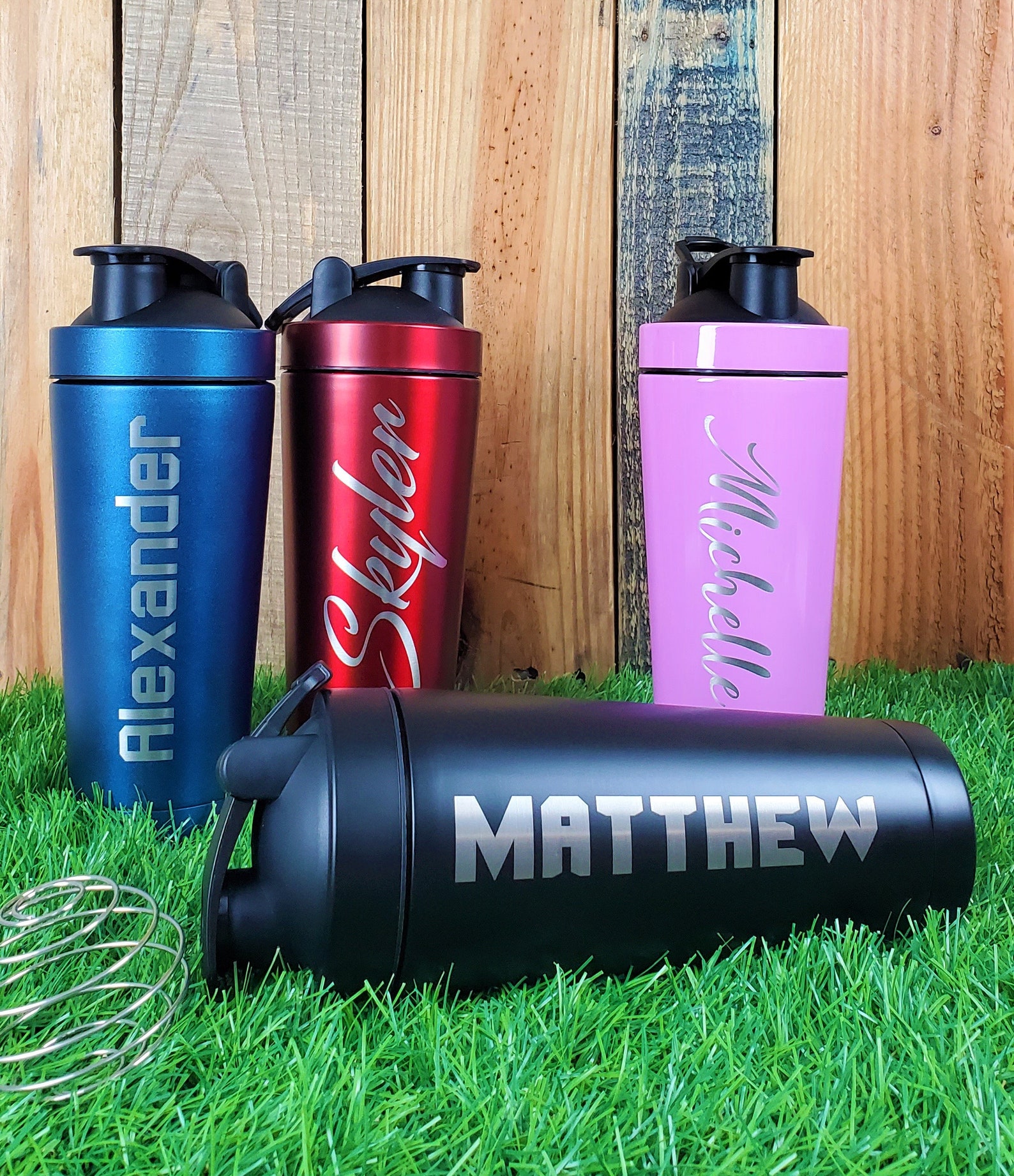 Personalized Shaker Bottle, Stainless Steel Blender Bottle, Custom, Gym ...