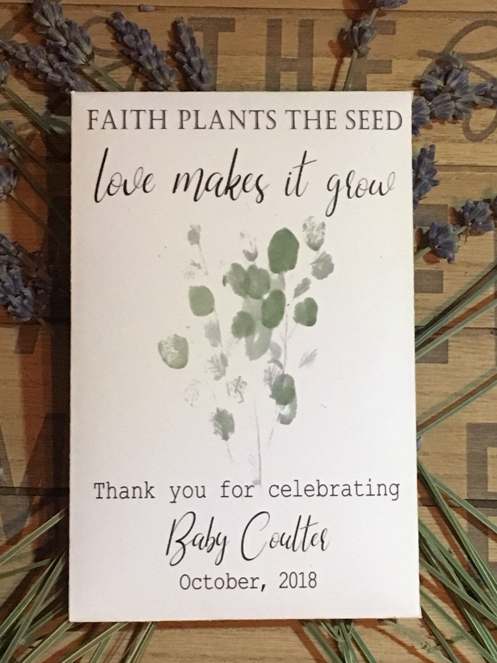 Baby Shower Seed Envelope Favor, Seed Packet Party Favor, Wildflower ...