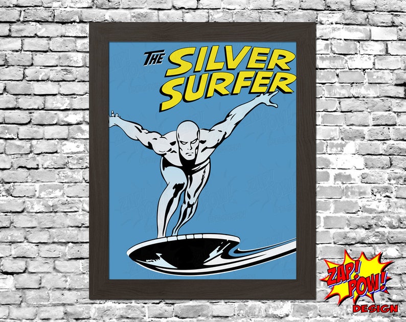 Silver Surfer Comic Wall Art Printable Instant Download - Etsy