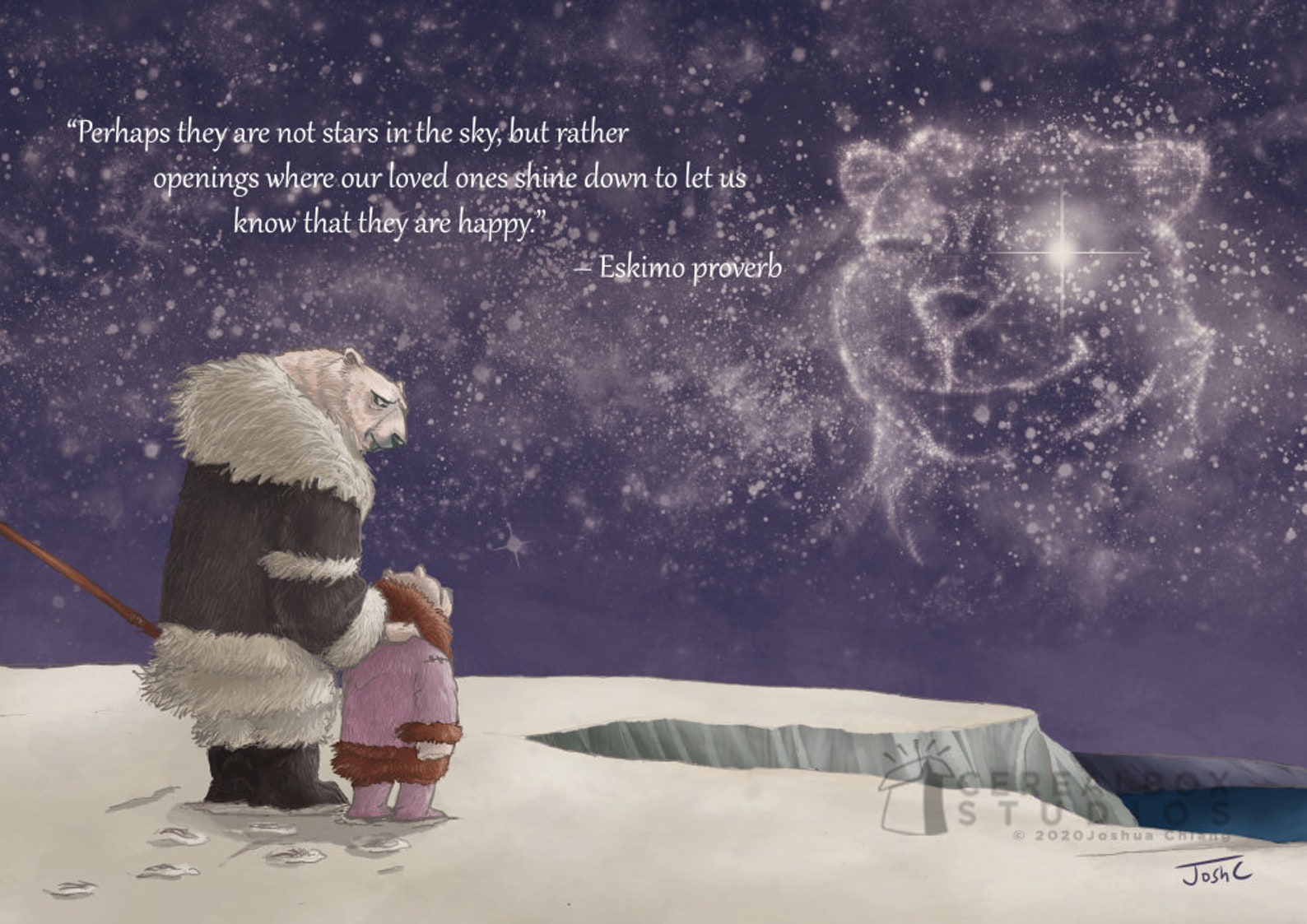 Perhaps They Are Not Stars In The Sky Eskimo Proverb | Etsy