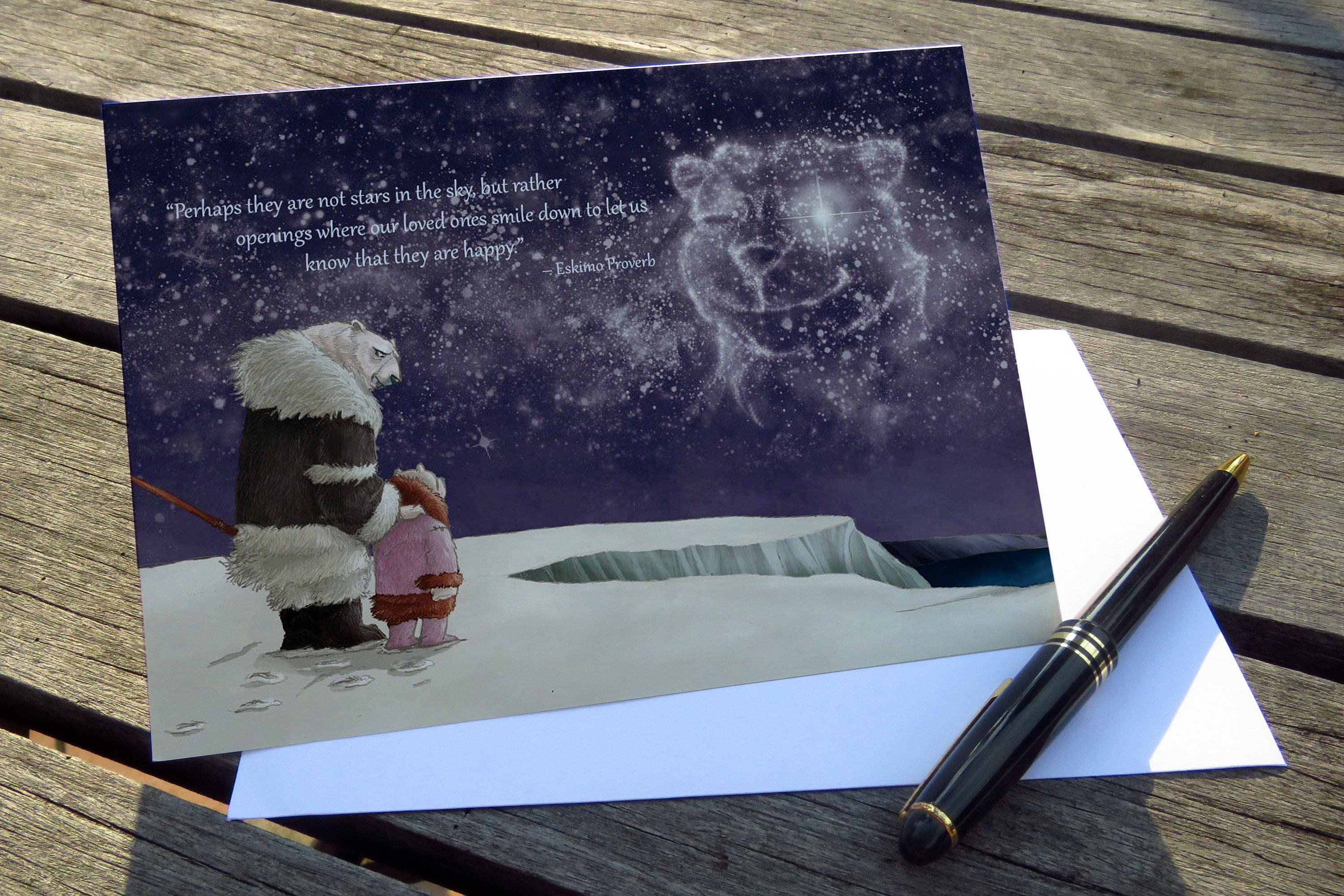 Sympathy Card With Eskimo Proverb blank Greeting Card - Etsy