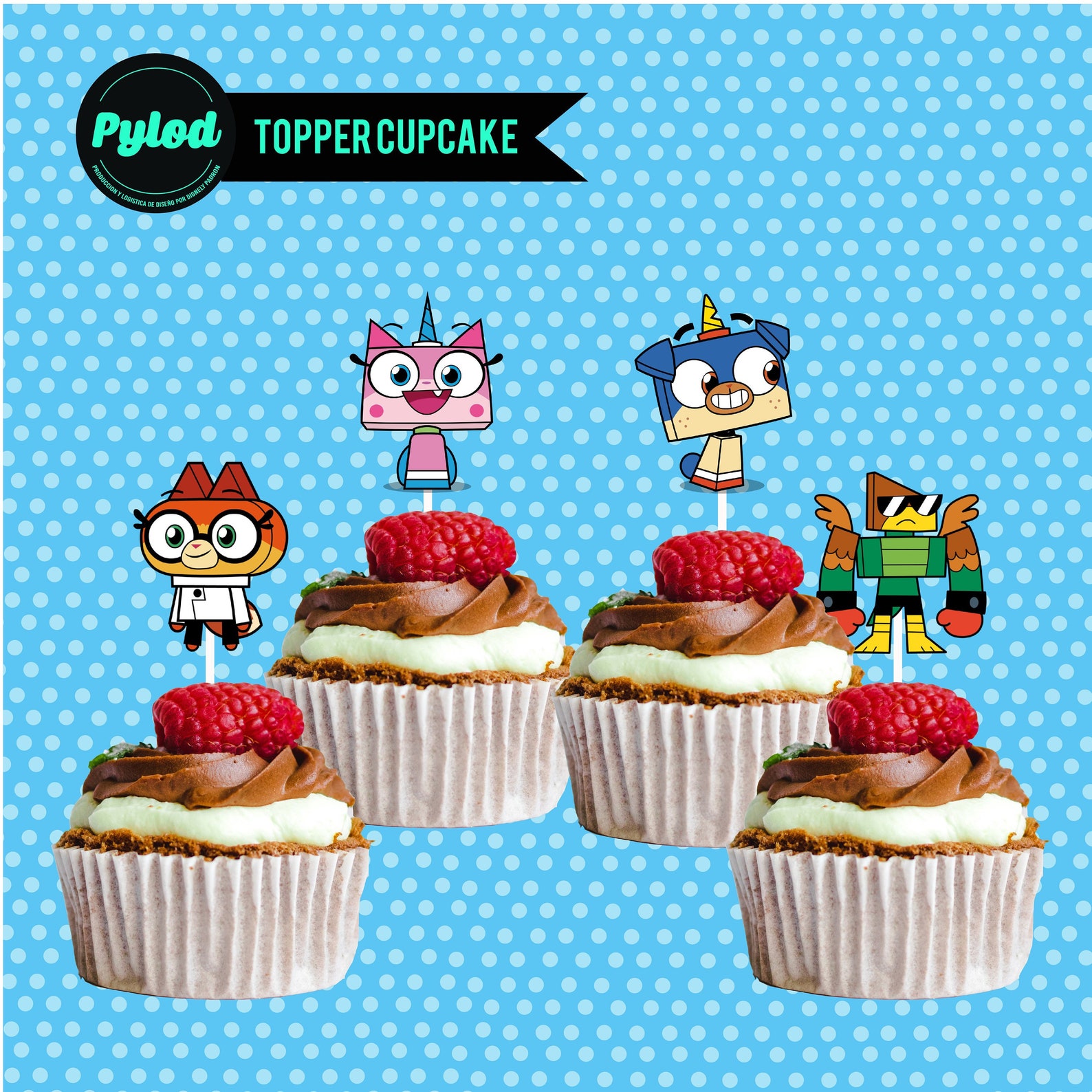 DIY Print at Home Unikitty - Unikitty Cupcake Toppers - Cake Toppers ...