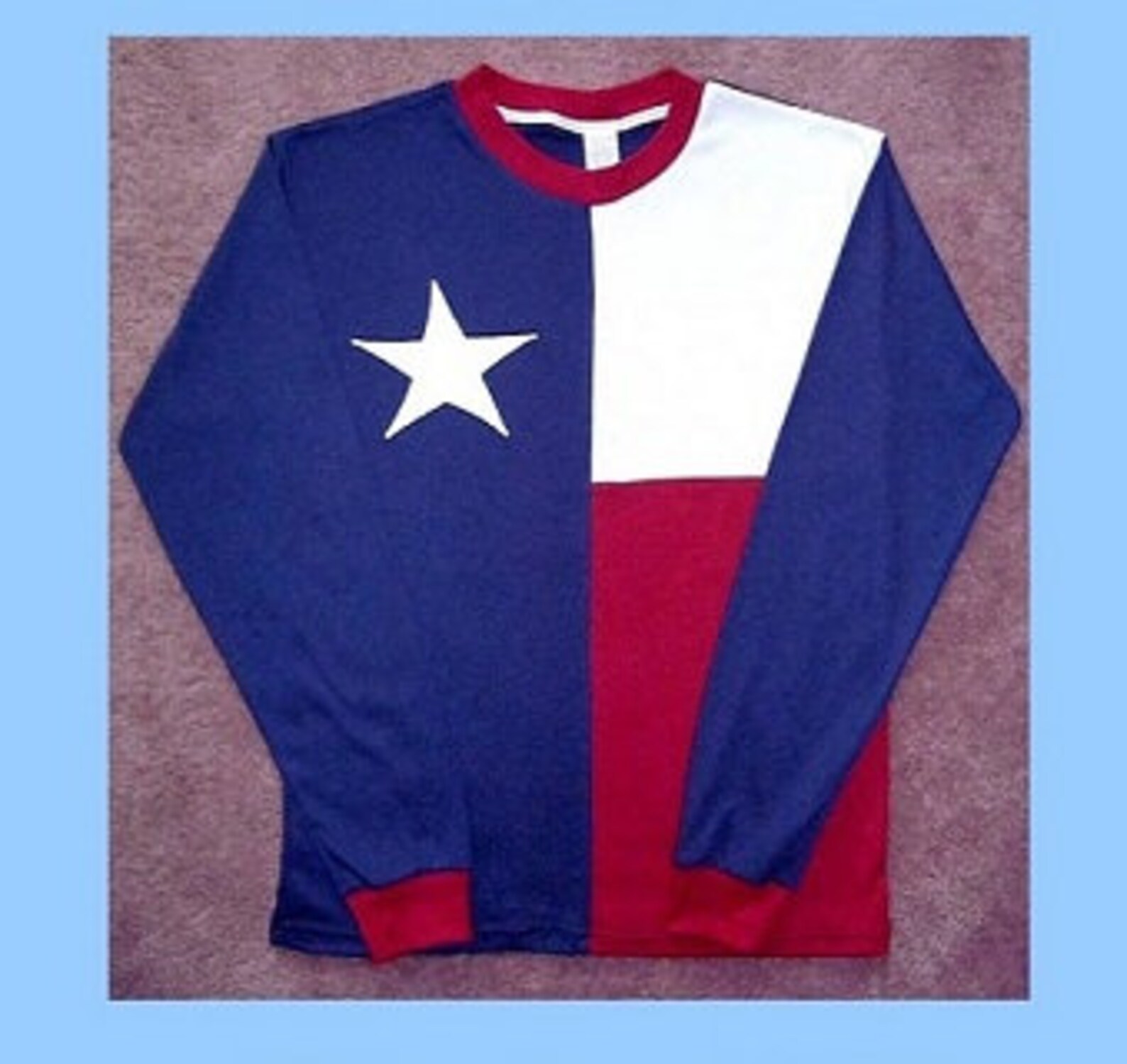 Camiseta de manga larga de Texas Flag diseñada por Stately | Etsy