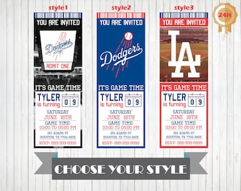 Dodgers invitations | Etsy