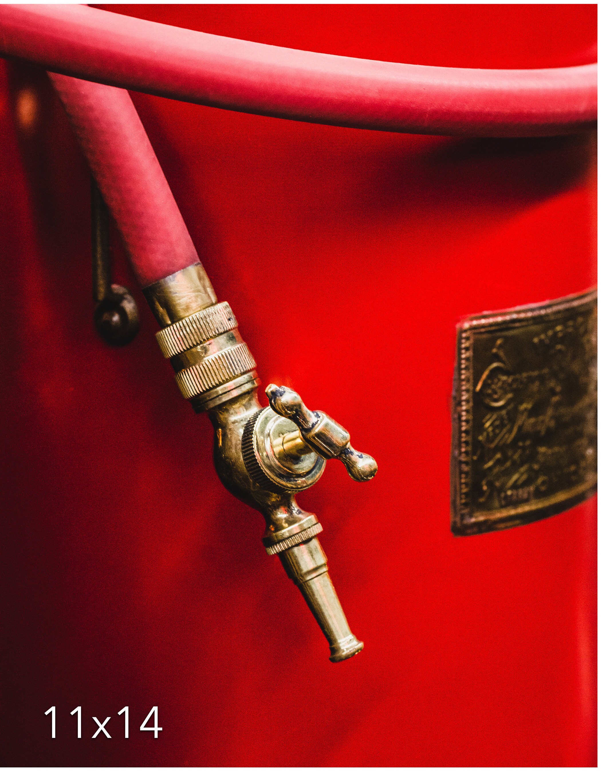 Fire Extinguisher, Firefighter, Red, Office Decor, Home Decor, Canvas ...