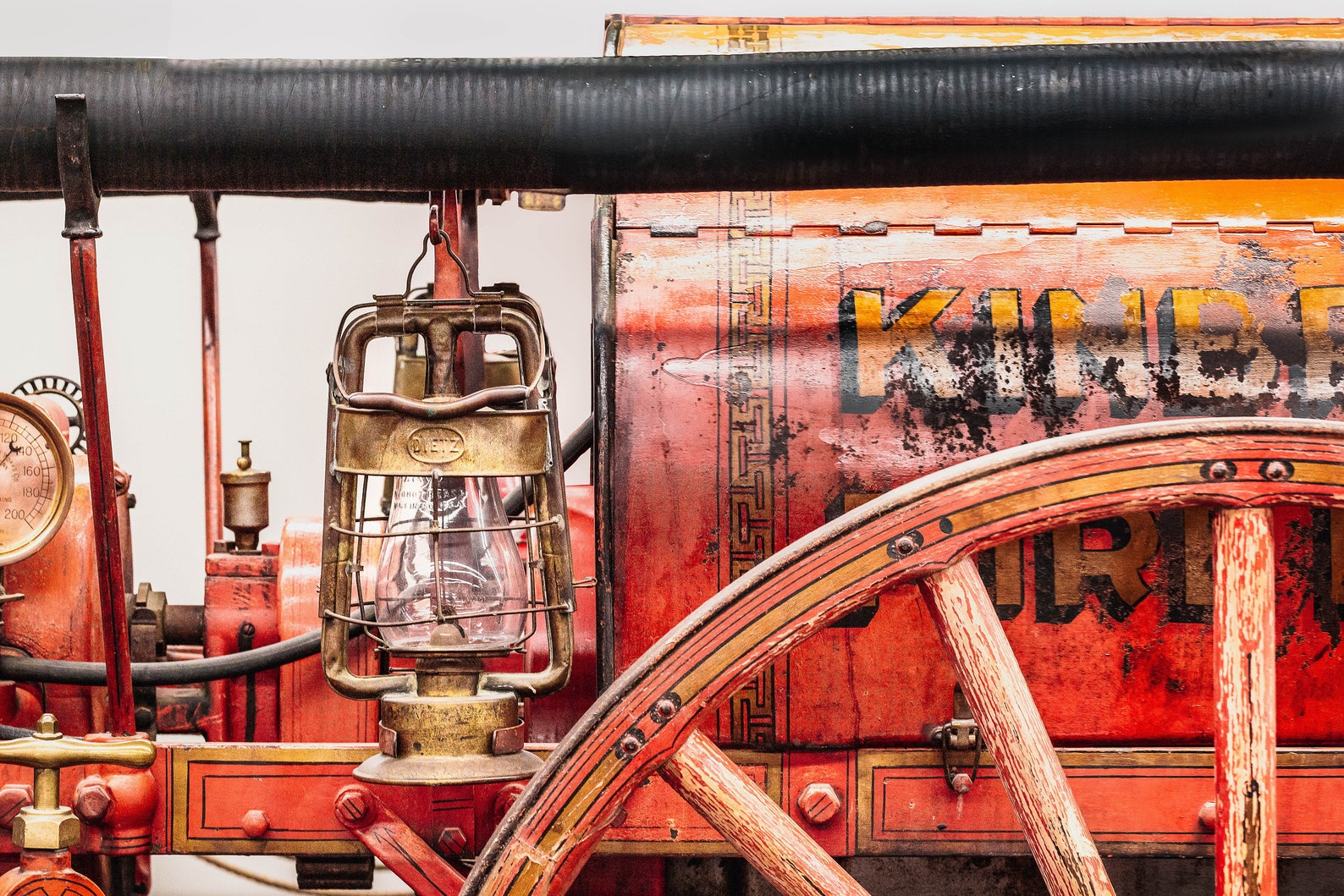 Fire Wagon, Vintage, Firefighting, Firefighter, Red, Wall Decor, Canvas ...