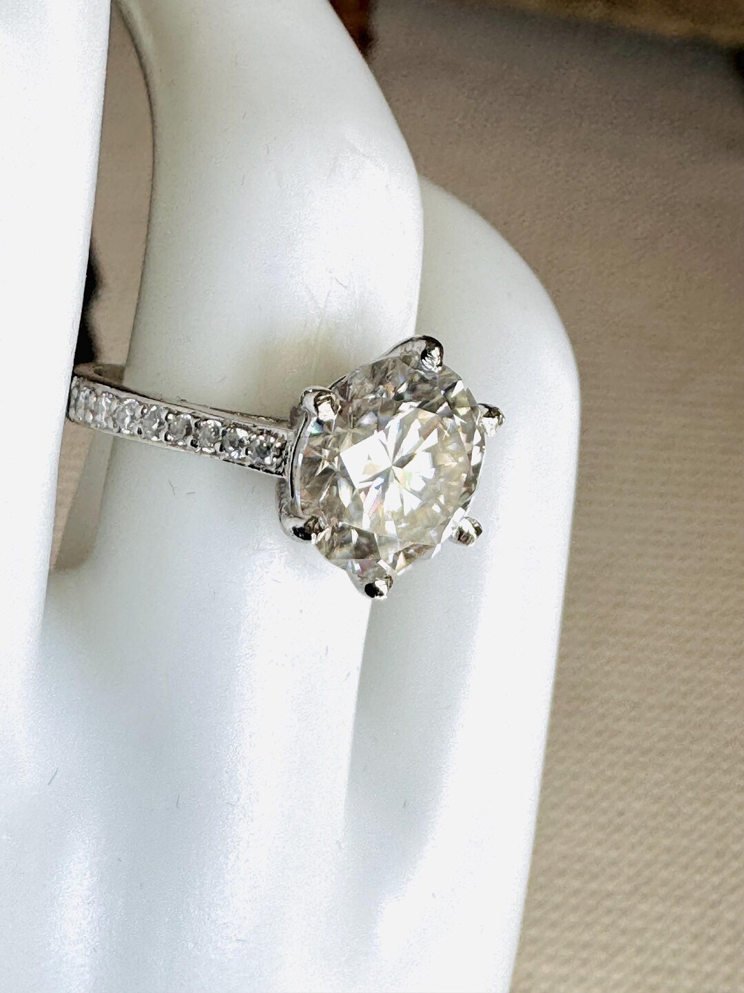 Stunning 5.50 Ct. Diamond Solitaire Ring - Etsy