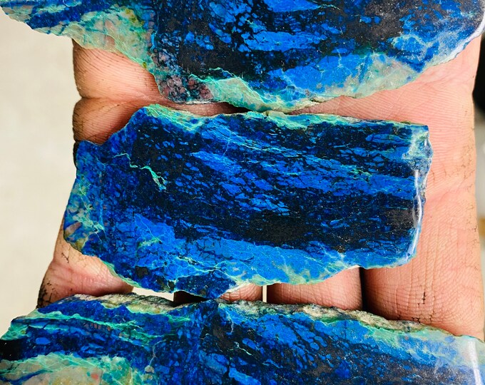 AZURITE / CHRYSOCOLLA Bluebird Mines 3 SLABS 169 Grams - Etsy