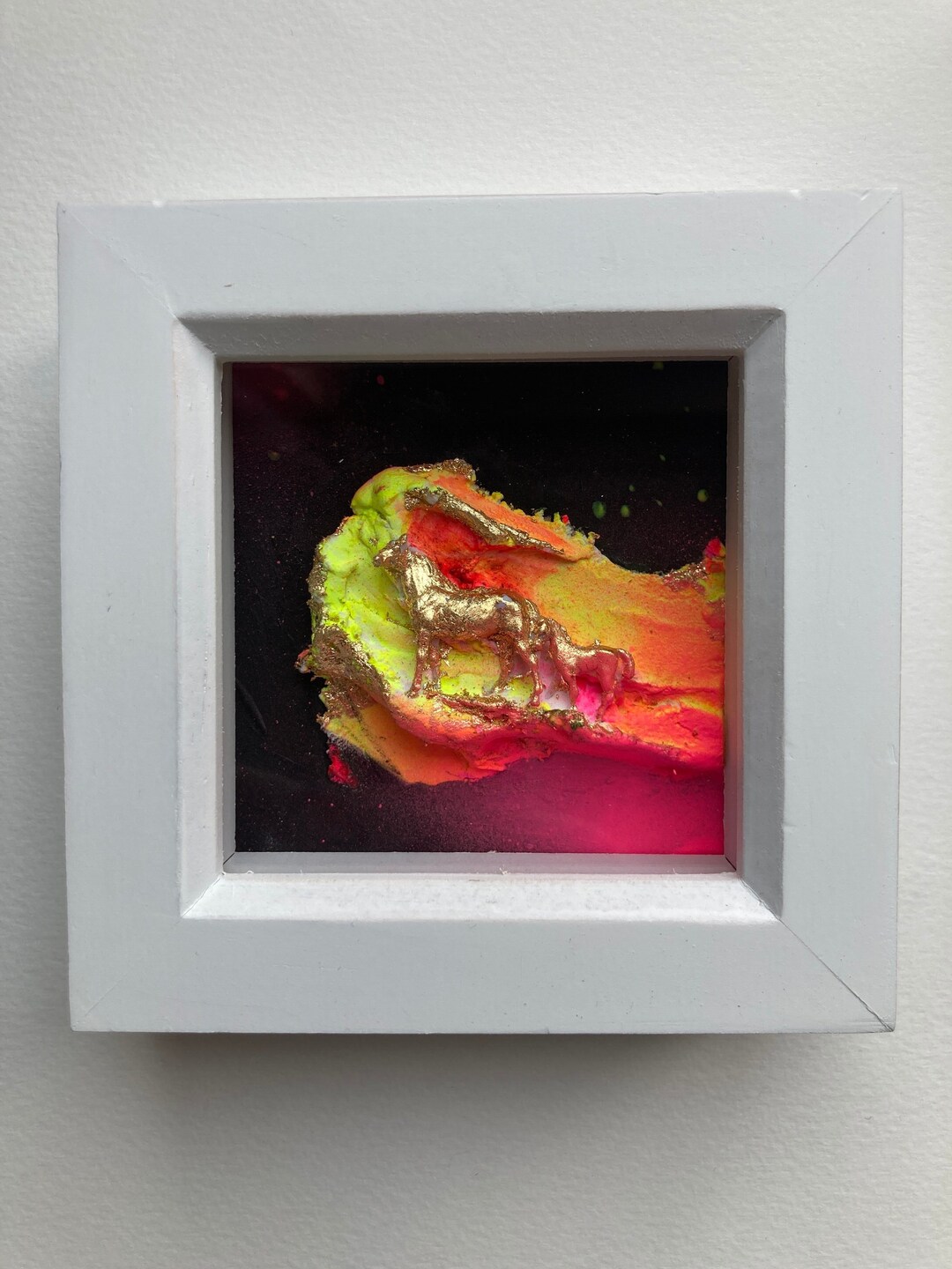 Gold Mare and Foal Miniature Box Art - Etsy