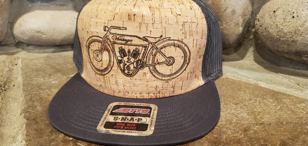 HATSOFCORK Vintage Flat Track Racer Motorcycle Hat. Laser - Etsy