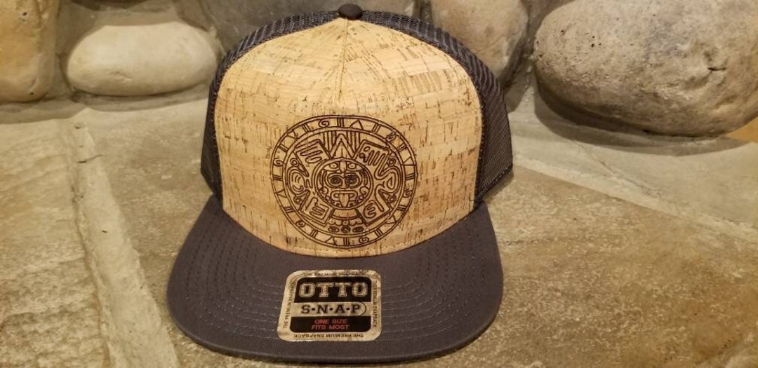 HATSOFCORK Aztec/mayan Laser-etched Cork Trucker Hat - Custom Design ...