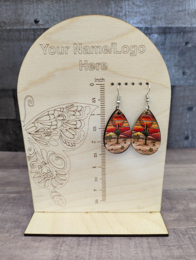 Earring Display Stand Holder SVG With Measurement Digital File ...