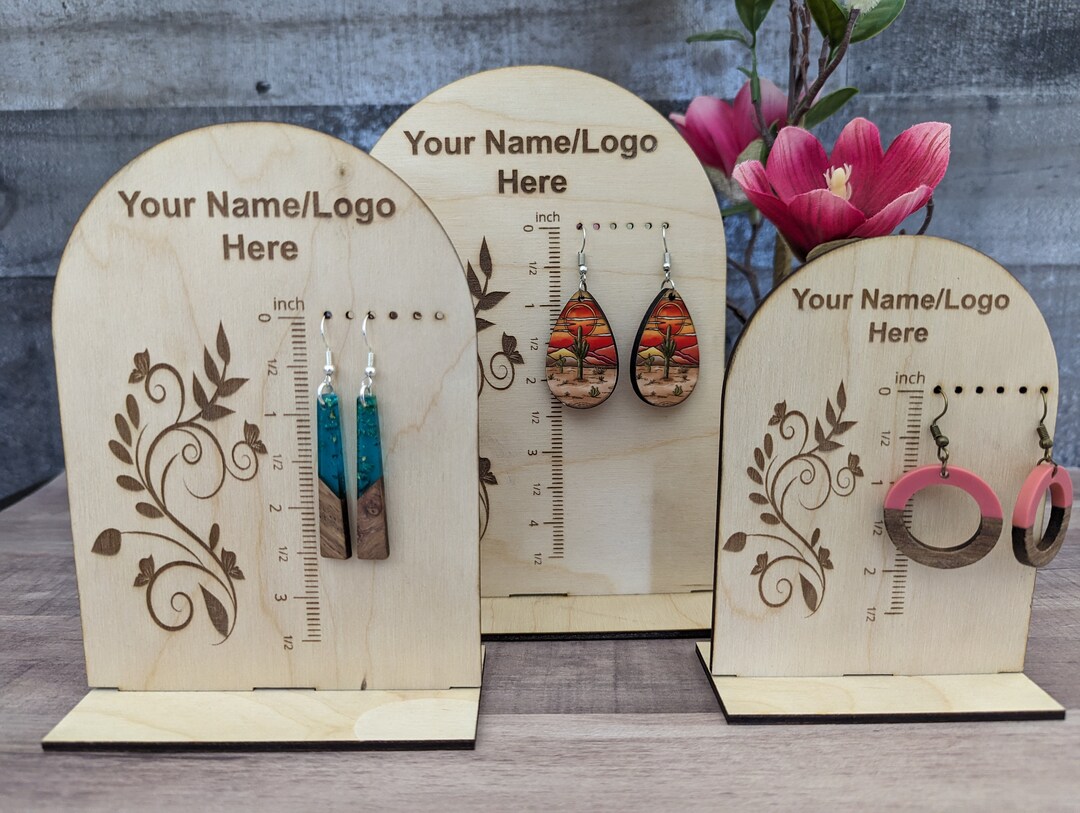 Earring Display Stand Holder SVG With Measurement Digital File ...