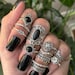 The Goth Queen 12pc Silver Stacking Ring Set - Etsy