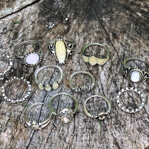 The Vampire Boho 12pc Boho Midi Knuckle Ring Stacking Set With Coffin ...