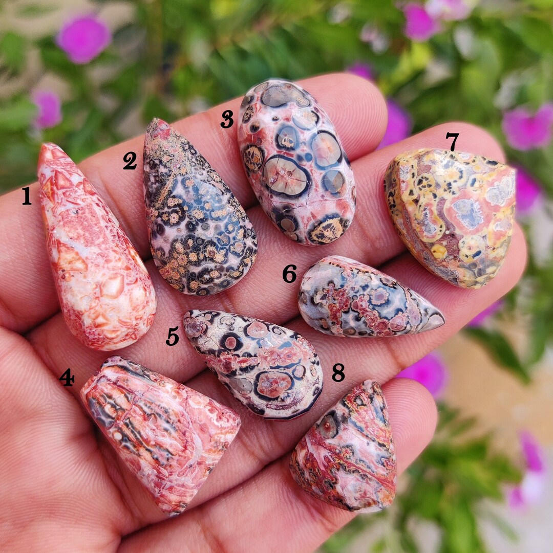 Faceted Leopard Skin Jasper Gemstone, AAA+ Quality, Semi Precious Stone ...