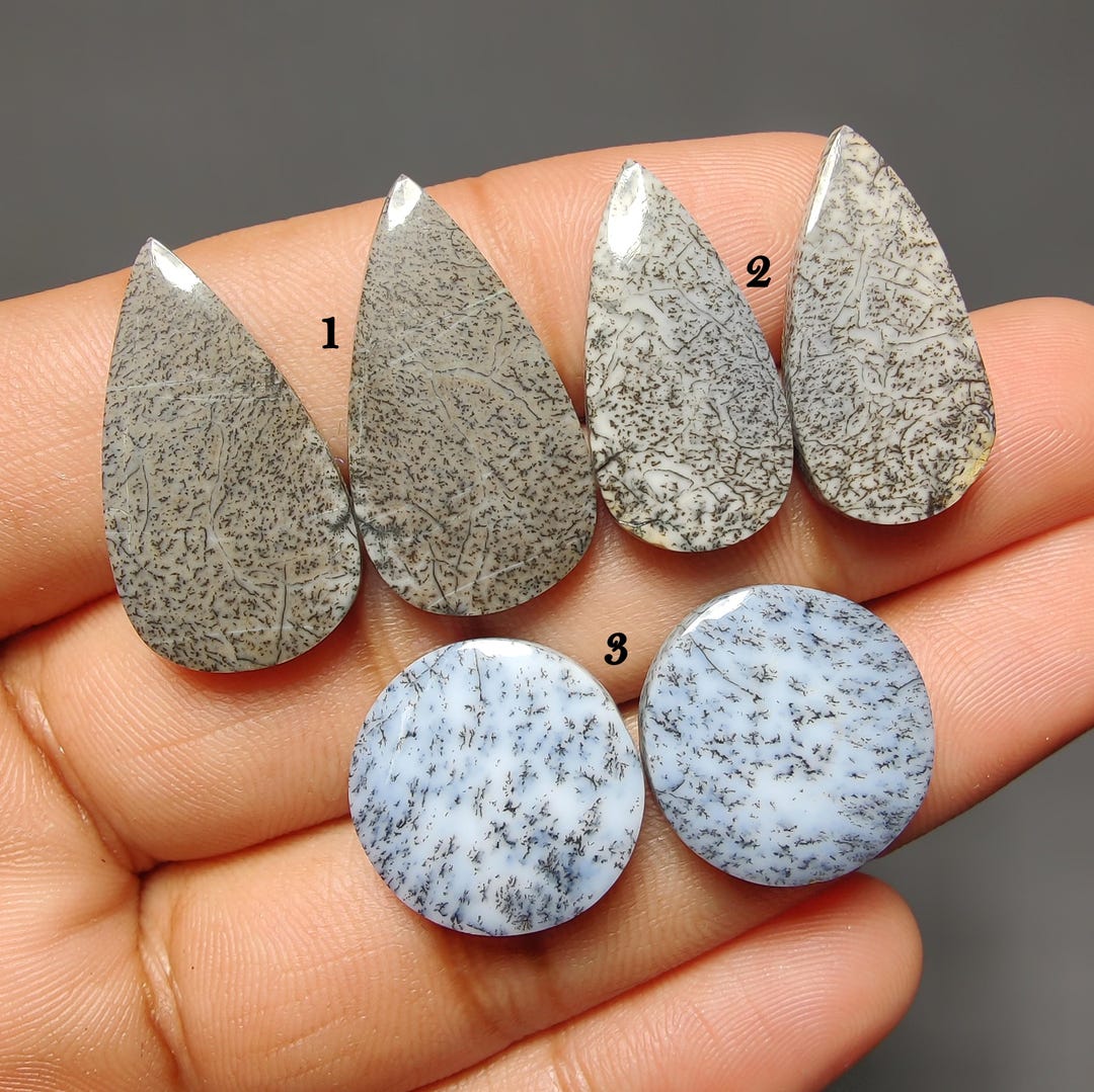 Dendritic Agate Pairs Gemstone, AAA+ Quality Semi-precious Stone ...