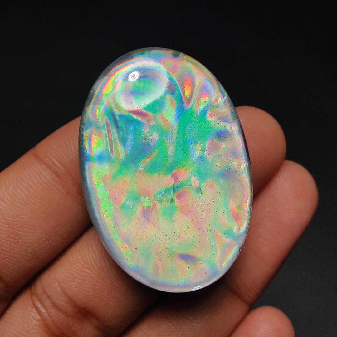 Dichroic Glass Doublet Gemstone, AAA+ Quality Semi-precious Stone ...