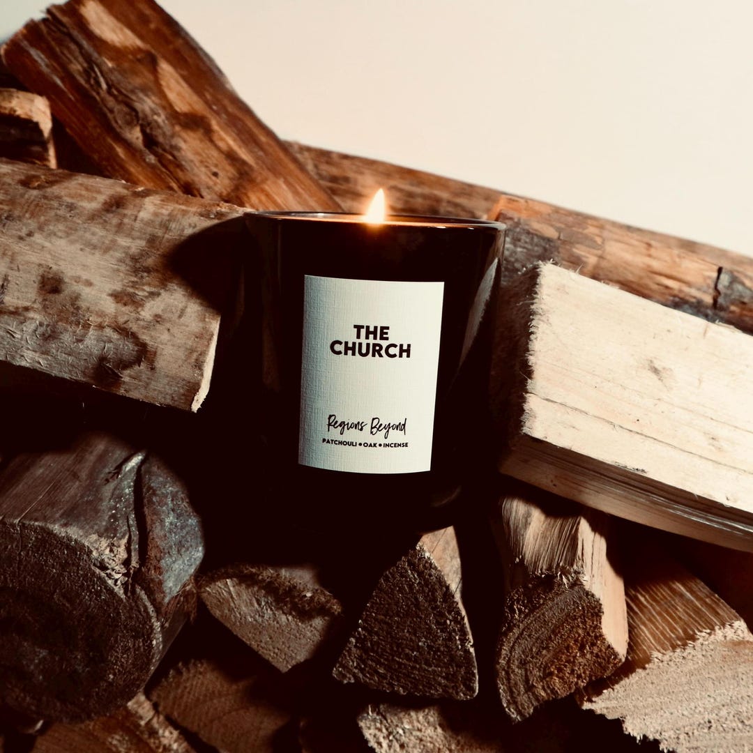 Church Scented Candle / Incense, Oak Wood, Patchouli Musk / Dark Scent ...