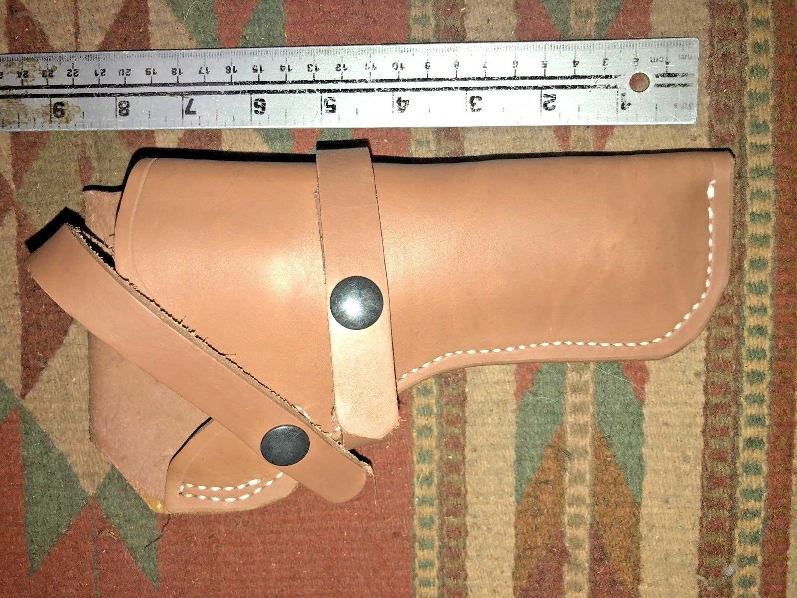 Leather Field Holster Fits S&W 586 686 66 19 10 Ruger GP100 Taurus 627 ...