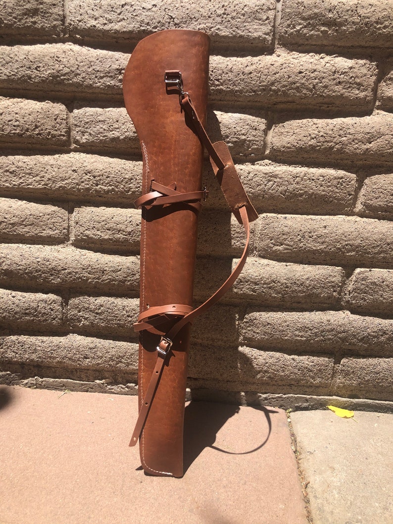 Leather Rifle Scabbard for Lever Action Carbine Horseback or - Etsy