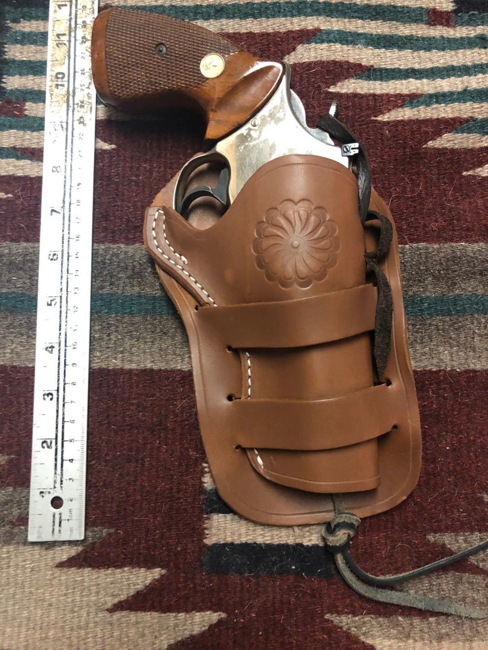 Western Leather Holster Fits S&W 686 586 66 19 10 Colt Python King ...