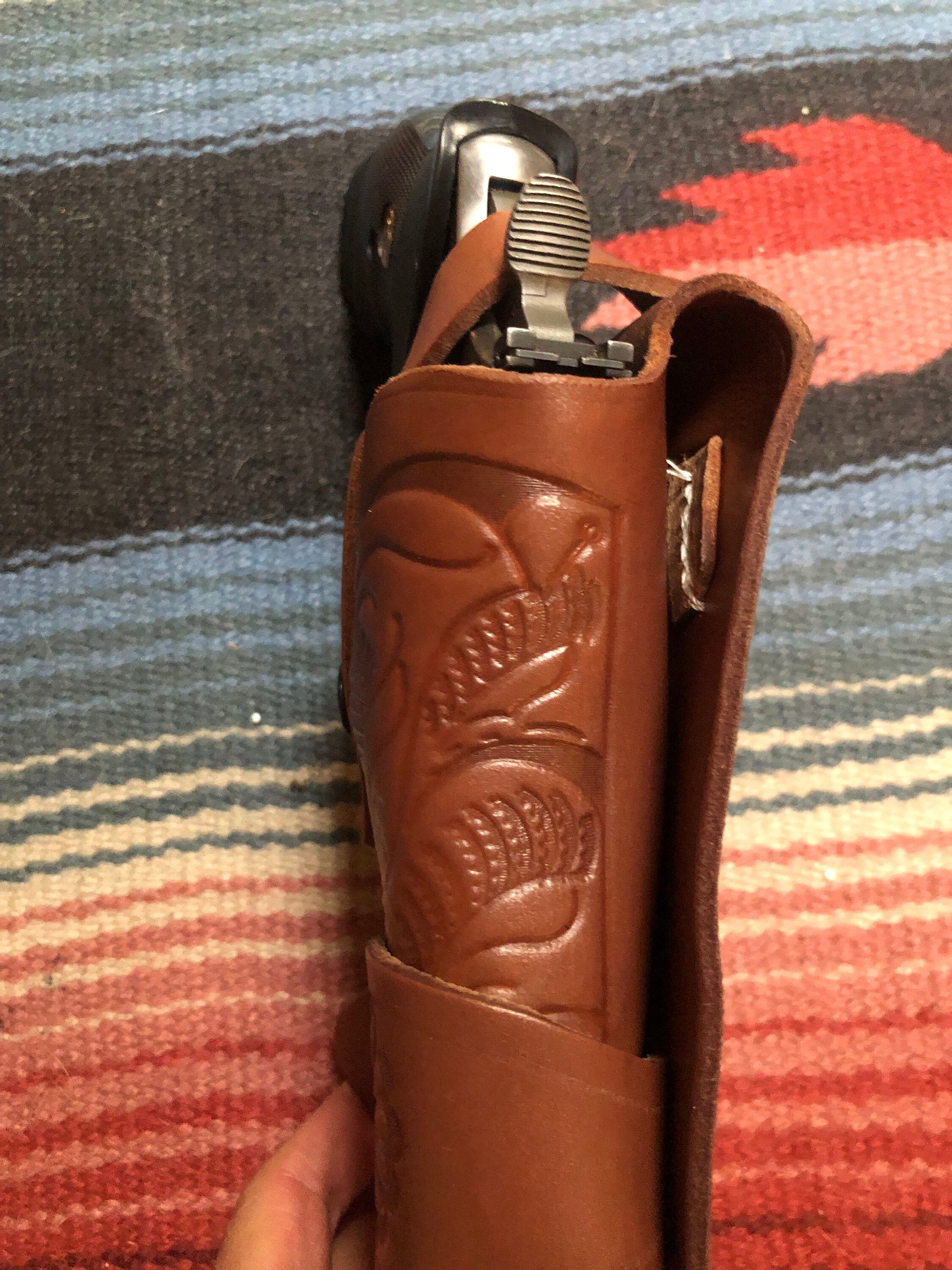 Leather Western Field Holster FITS S&W 586 686 66 19 Ruger GP100 Taurus ...