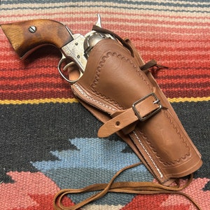 Cowboy Western Leather Cross Draw Fast Draw Holster Fits Colt SAA 1873 ...