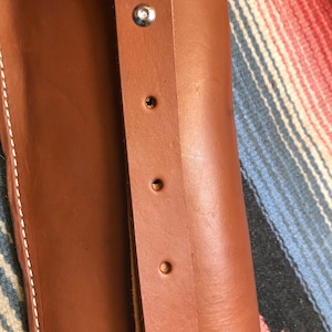 Tanned Leather Scabbard Case W Shoulder Carry Strap Fits Coach Shotgun ...