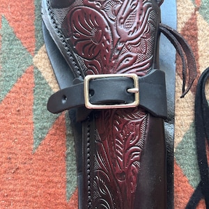 Cowboy Western Fast Draw Leather Holster Fits Colt SAA 1873 Ruger ...