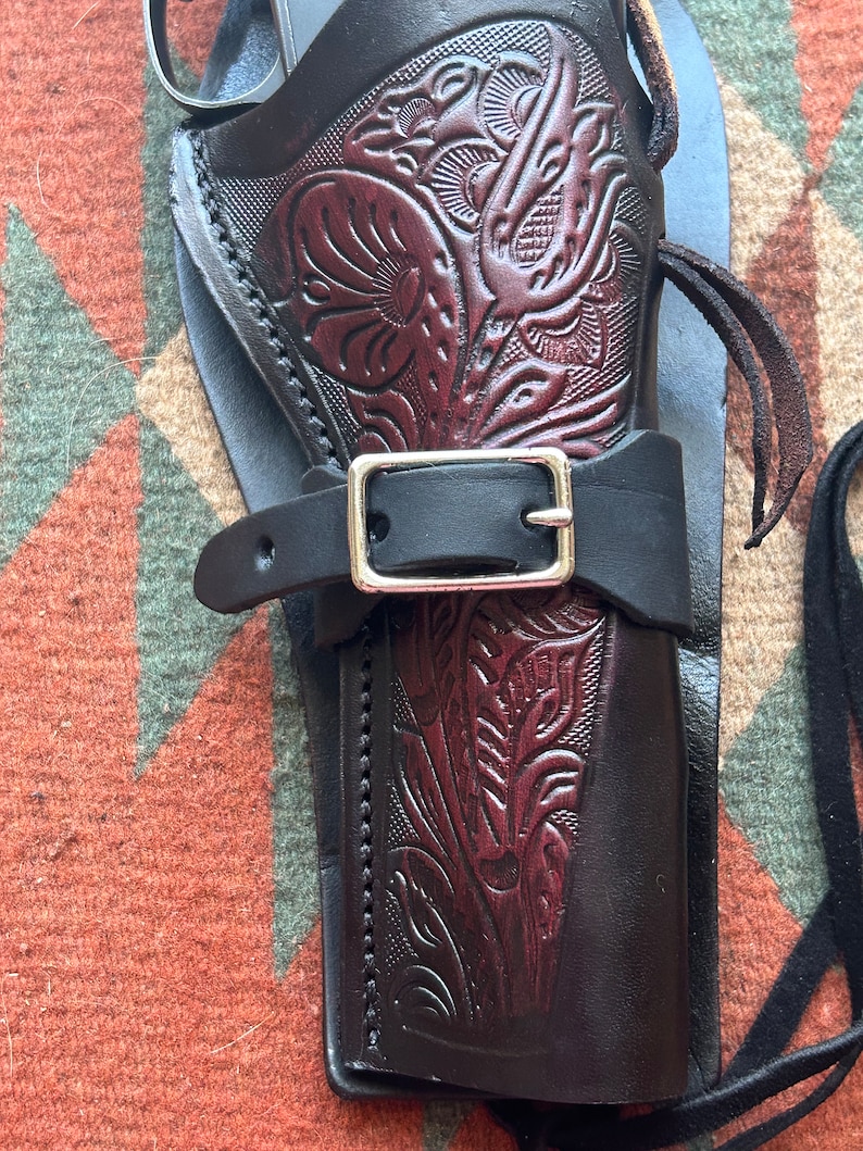 Cowboy Western Fast Draw Leather Holster Fits Colt SAA 1873 Ruger ...