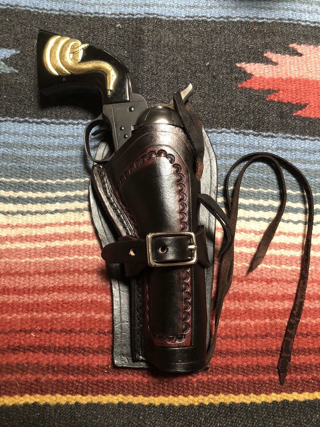 Cowboy Western Fast Draw Leather Holster Fits Colt SAA 1873 Ruger ...