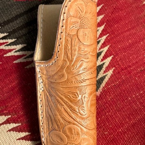 Cowboy Western Style Soft Lined Leather Holster Fits Colt Model 1911 ...