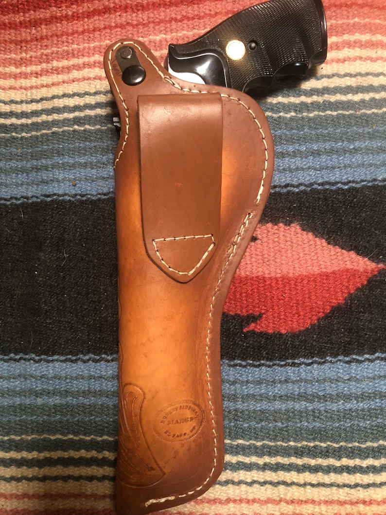 Soft Lined Leather Thumb Break Holster Fits Colt Python S&W 586 686 66 ...