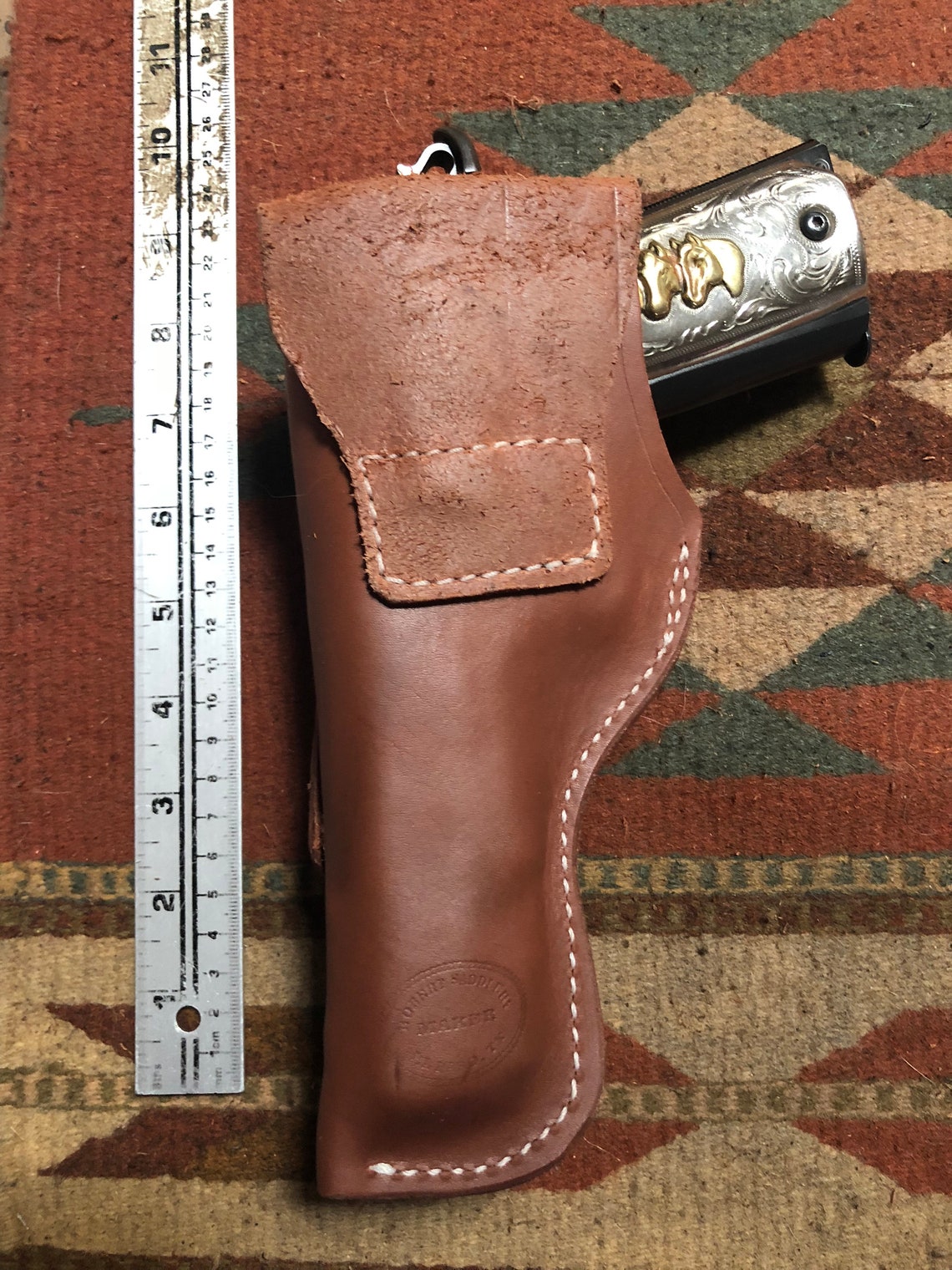 Leather Field Holster With Spare Pouch Fits Colt Springfield Ruger ...