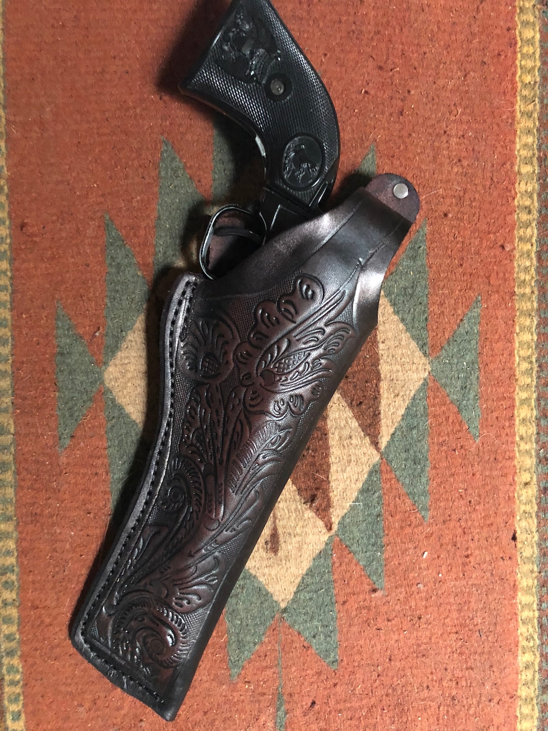 Leather Field Holster Fits Ruger Single Six & Ten Colt SAA Uberti ...