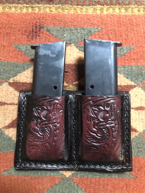 Floral Scroll Leather Magazine Pouch Fits Colt Model 1911 - Etsy