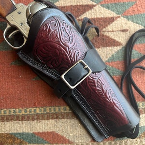 Cowboy Western Leather Cross Draw Fast Draw Holster Fits Colt SAA 1873 ...